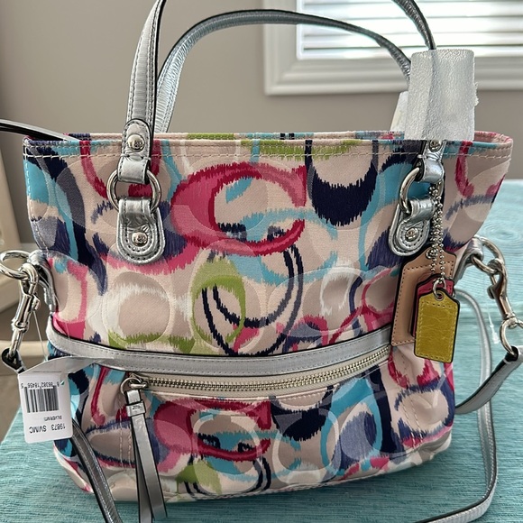 Coach | Bags | Coach Poppy Ikat Signature C Glam Tote | Poshmark